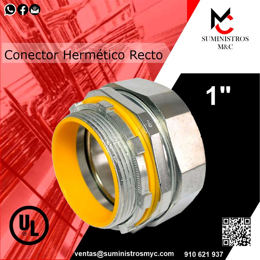 Conector-Hermetico-Recto-1" - Electro GyB
