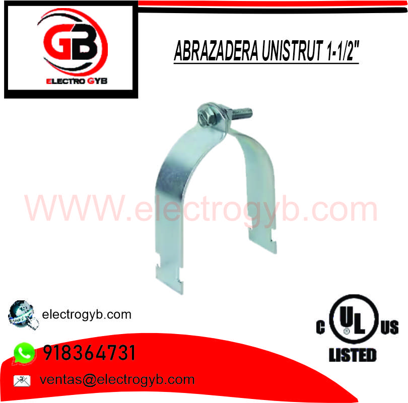 ABRZADERA UNISTRUT 1-1/2" - Electro GyB