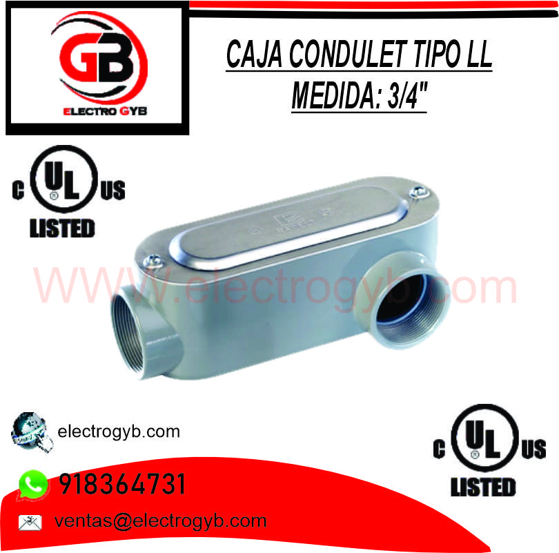 CAJA CONDULET TIPO LL 3/4" - Electro GyB
