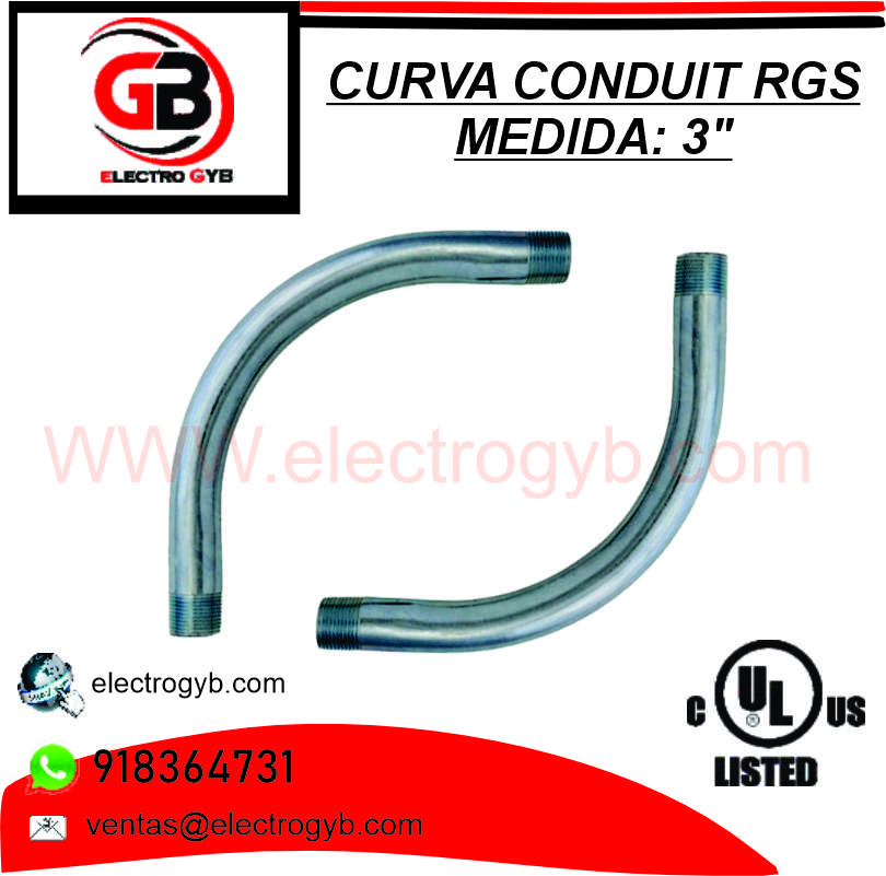 CURVA CONDUIT RGS 3" - Electro GyB