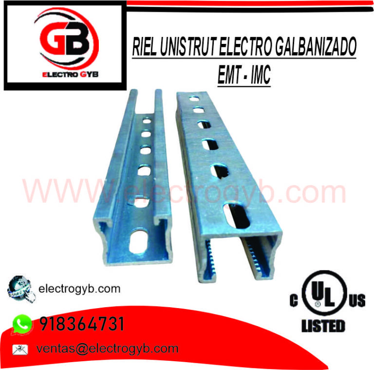 RIEL UNISTRUT ELECTRO GALVANIZADO EMT IMC - Electro GyB